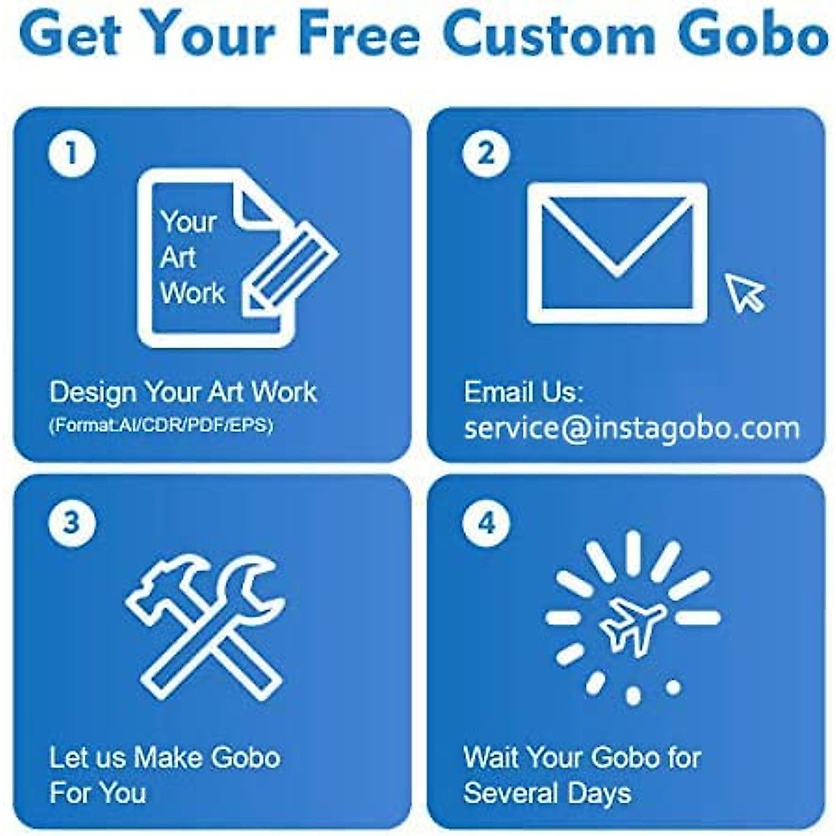 Logobos 20W LED GOBO Logo Projector Stage Effect Light Static Manual Zoom Custom GOBO for Hotel Wedding Company Bar