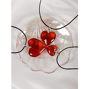 OJERRY Summer Essentials Aesthetic Red Glass Heart for Teen Girls, Women Trendy Stuff