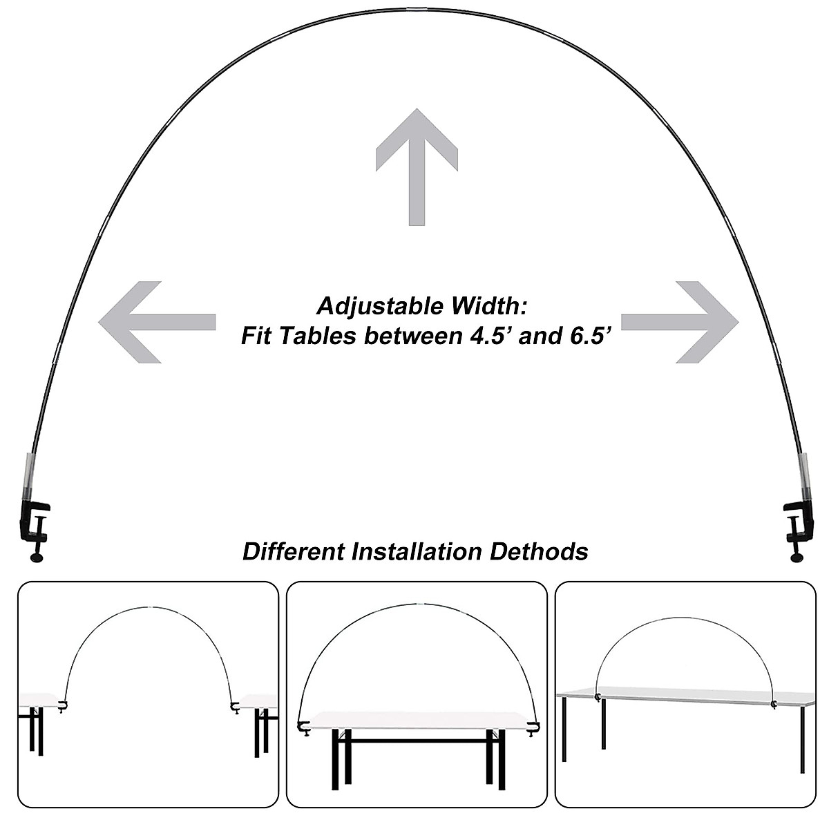 RUBFAC Table Balloon Arch Stand Kit for Wedding, Party, Graduation, Birthday, Photo Booth Decorations - 63 Inches, 2 Count