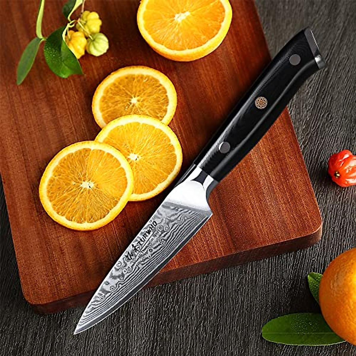 Professinal Damascus steel VG10 Core Kithen Chef Knife Set (Gentleness Raindrop Patter 5 PC)