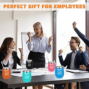 meekoo Thank You Gifts for Women Men You're Awesome Stainless Steel Insulated Tumbler Mug with Lids and Straws for Coworker Friends Appreciation Inspirational Gifts Bulk, 12 oz (Cute, 8 Pcs)