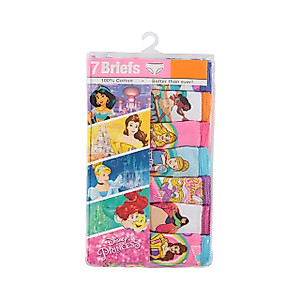 Disney Girls' Toddler Princess Underwear Mulipacks, Multi7pk, 4T