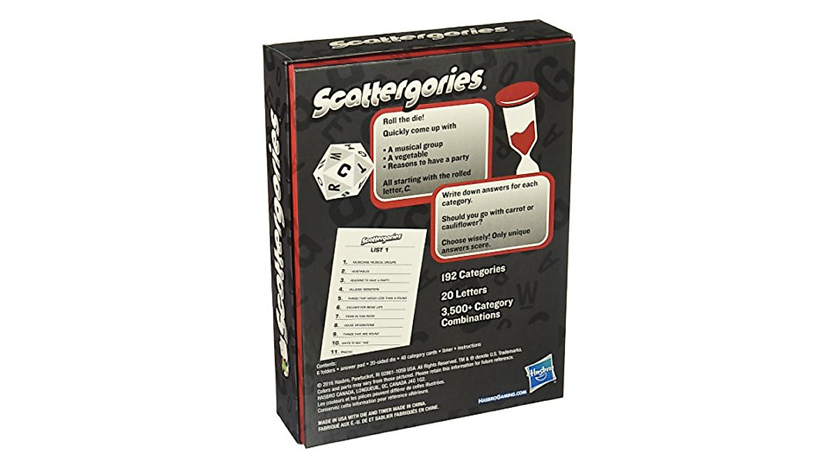 Hasbro Scattergories Board Game - Fast-Paced Fun