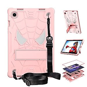 Tablet Case Cover Tablet Children's Case for Samsung Galaxy Tab A8 10.5" X200 / X205 (2021),Protective Cover Shockproof and Resistant Case with Built-in Holder+Shoulder Strap Full Protective Case (Co