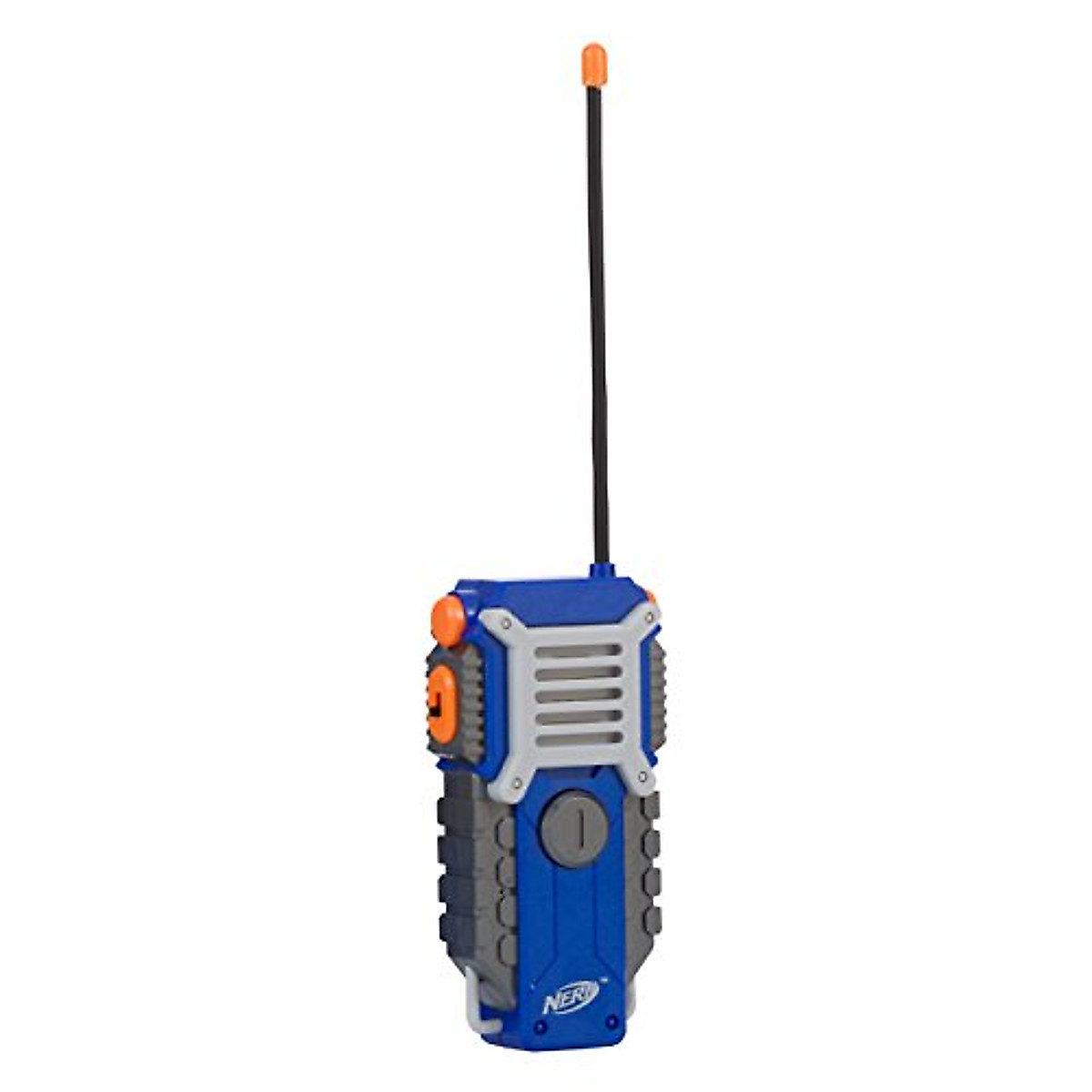 Sakar Nerf Walkie Talkie for Kids Fun at The Touch of A Button, Set of 2, 1000' Range, Rugged Pair Battery Powered Gray Blue & Orange