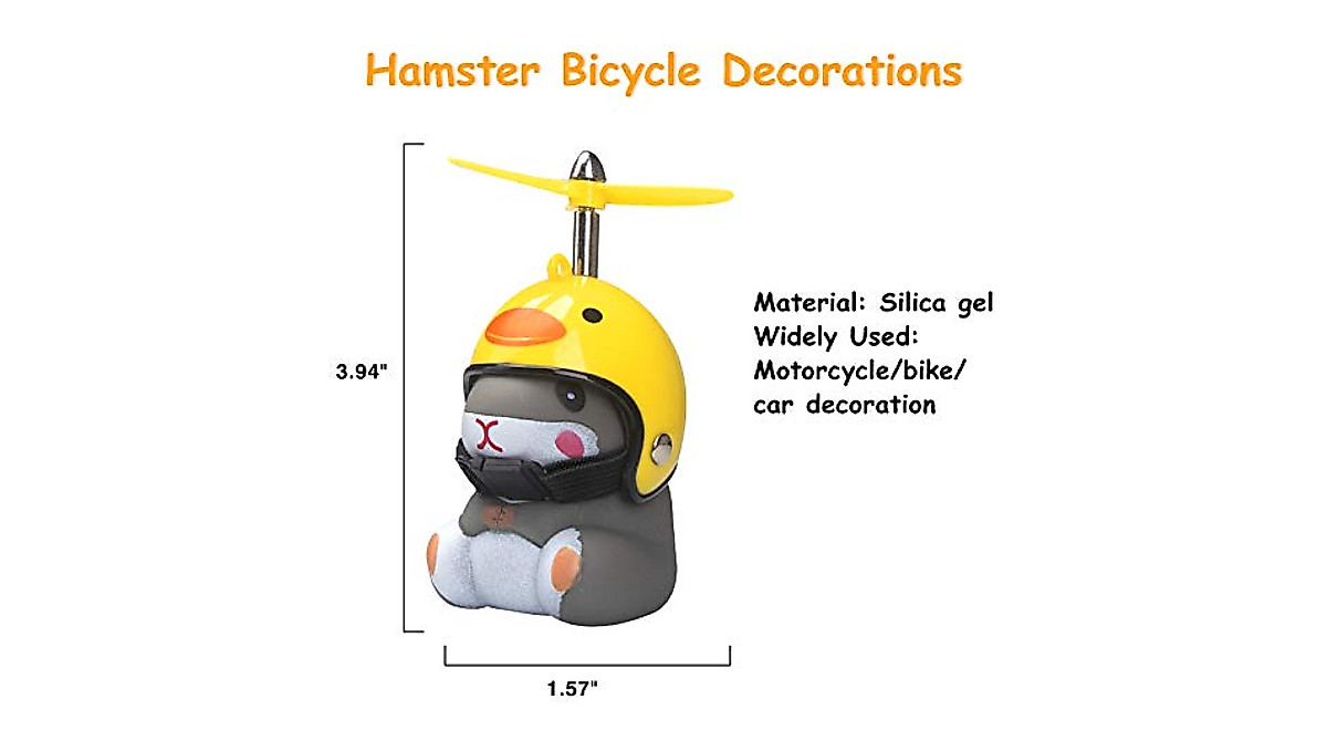 Cute Hamster Bike Bell with Light | wonuu Duck Decoration
