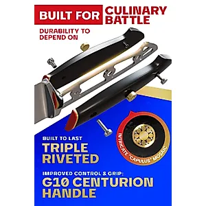 Dalstrong Nakiri Knife - 7 inch - Centurion Series - Premium Swedish High Carbon Stainless Steel - G10 Handle - Vegetable Knife - Sheath Included