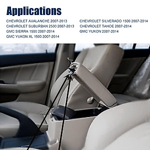 UGSHY 1 PC Car Center Console Armrest Lid Latch, Replacement Part Number 20864151 20864153 924810, Compatible with Chevrolet GMC Interior Parts (Black)