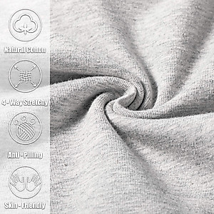 Pudolla Men's Cotton Yoga Sweatpants Athletic Lounge Pants Open Bottom Casual Jersey Pants for Men with Pockets (Netral Gray Large)