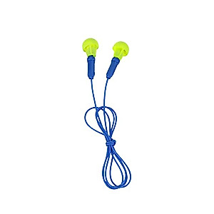 3M E-A-R Push-Ins Earplugs 318-1001, Corded, Poly Bag 100-Pair