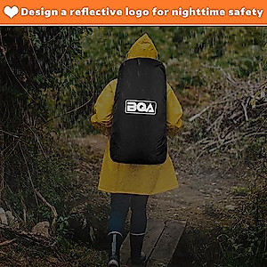 BQA Backpack Rain Cover Waterproof Rating 5000mm with Adjustable Anti Slip Buckle Strap Upgraded Coating Reinforced Inner Layer, Integrated Carry Pouch Design for (10-70L) Hiking Camping Traveling