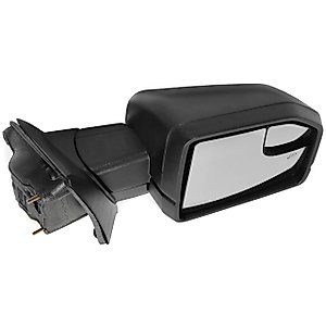Kool Vue Right Power Heated Mirrors for Ford F-150 2015-2018 Manual Fold With Signal Light, Spotter Glass & Puddle Lamp; Without Memory & Auto-Dimming Textured Standard Cab, Up To 02/26/18