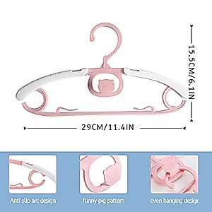 Baby Hangers,20 Packs Adjustable baby hangers for nursery,Non-Slip and Extendable Child Hangers for all children Adjustable Baby Nursery Closet Hangers