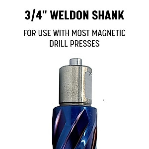 Drill America 1" X 2" NACO (Nano-Composite) Coated Blue Annular Cutter, ANC Series