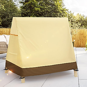Patio Swing Cover,A-Frame Outdoor Swing Cover,Patio Swing Covers Waterproof for Outdoor Porch Swings,72x67x55 Inches Swing Cover for Outdoor Furniture