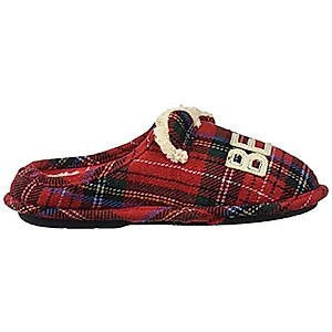 Dearfoams Kids Unisex Lil Bear Slipper, Big Bro Tartan Plaid, US 11-12 Toddler