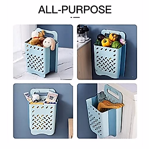 Foldable Plastic Laundry Baskets Wall mounted laundry hamper Waterproof durable and space saving Wall mounted laundry hamper for dorm bedroom bathroom