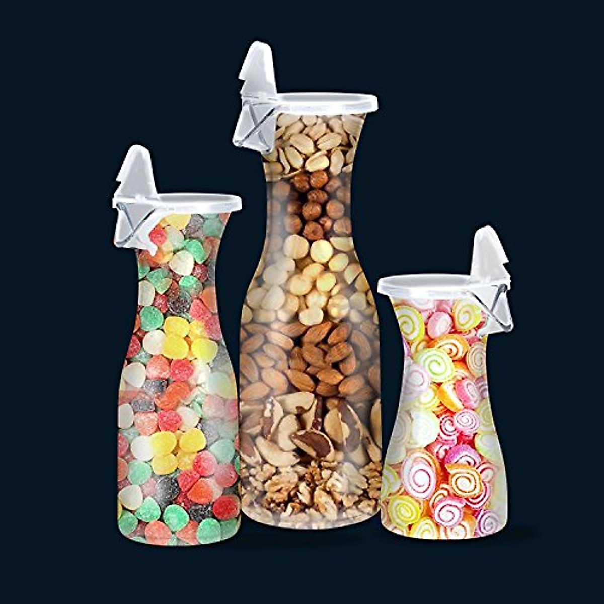 Carafe Juice Jar Beverage Decanter, Clear Acrylic Wine / Juice Decanter with Lid, 20 oz.