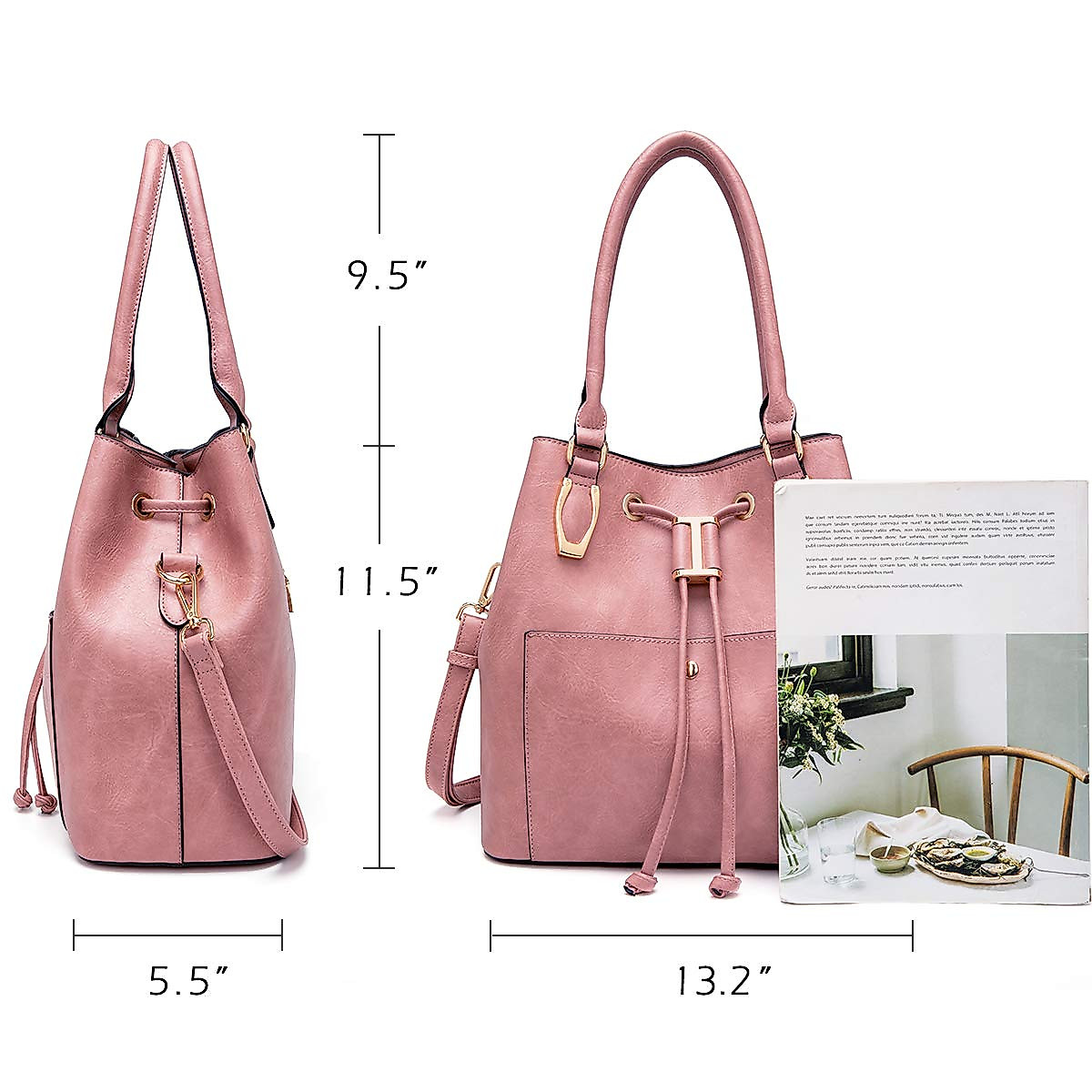 LJOSEIND Women’s Handbags Designer Hobo Bags Large Crossbody Bucket Bags Shoulder Satchel Purses