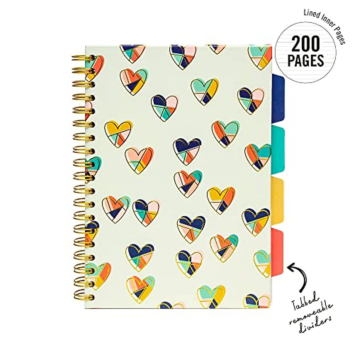 Pukka Pad, Carpe Diem 5-Project Double Spiral Bound Notebook 3-Pack with Repositionable Dividers - 200 Pages of 80GSM Paper with Perforated Edges – Floral Love, B5 10 X 7in