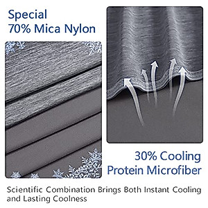 Topcee Cooling Blanket for Night Sweats Absorbs Heat to Keep Adults, Children Cool on Warm Nights, Q-Max 0.5 Cooling Blankets for Hot Sleepers, Ultra-Cool Lightweight Sofa Throw Blanket (50"x70")