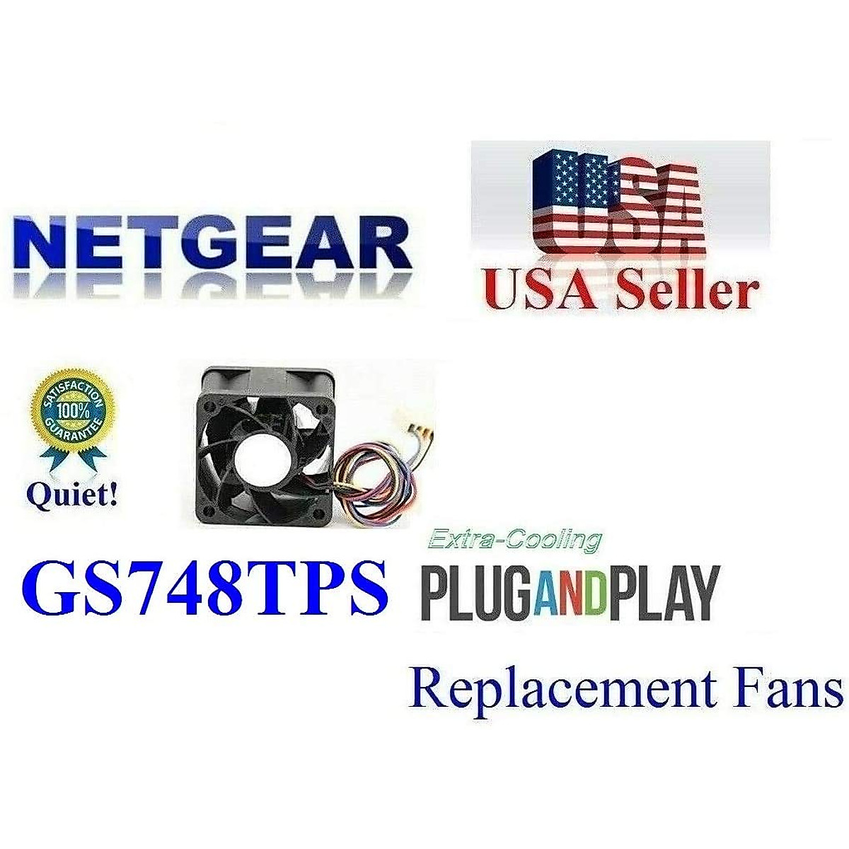 Cisco 1x Extra-Cooling Plug-and-Play Replacement Fan for Netgear GS748TPS, Compatible with Server, Desktop