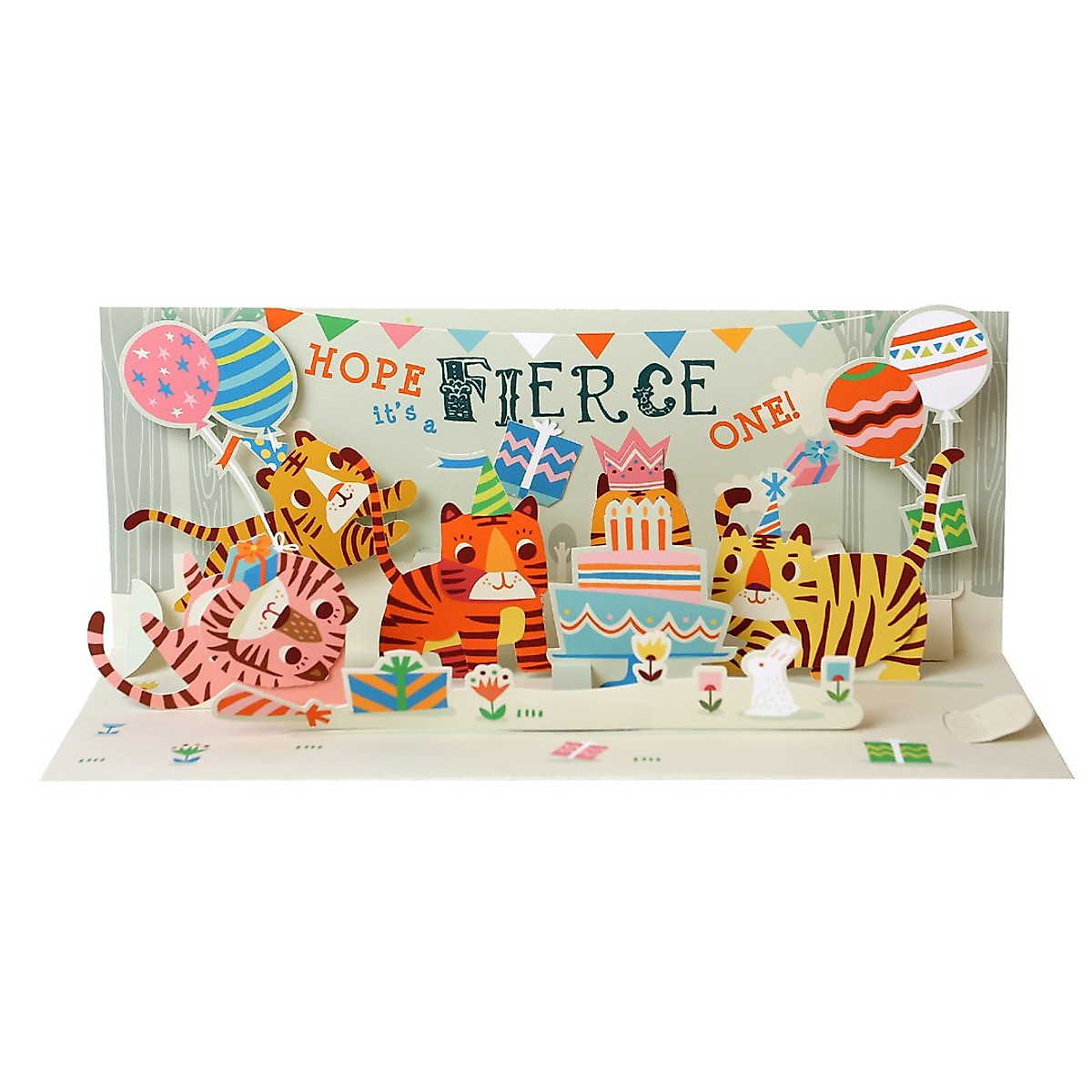 Up With Paper Pop-Up Panoramics Birthday Greeting Card - Tiger, multi colored (Model: 048641316210)