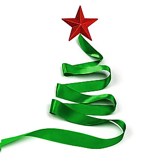 LIUYAXI Green Double Face Satin Ribbon 1/4" X 50 Yards, Ribbons Perfect for Crafts, Gift Wrapping, Bow Making and More