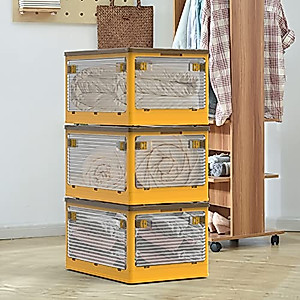 Plastic Storage Bins with Lids for Organizing, 90.54 QT, Sterilite Storage Bins with Lids, Clear Storage Bins with Lids & Wheels, Stackable Storage Bins, Large Storage Bins with Lids Set 1 Pack