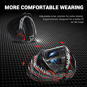 AUTOGEN Welding Helmet, Large Viewing Screen 4.05"X3.54" Auto Darkening Welding Helmet True Color Solar Power 4 Arc Sensor Wide Shade 4~5/8-9/13 for TIG MIG Arc Weld Grinding Welder Mask(Colorful)