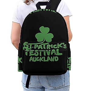 St Patrick's Day Auckland Backpack Lightweight Laptop Backpack Business Bag Casual Shoulder Bags Daypack for Women Men