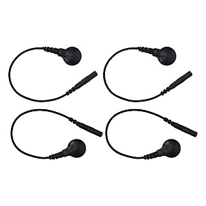 20PCS Electrode Wire - Button Type Short Copper Foil Wire - Electrode Wire Adapter for TENS Machine 5.9in Length