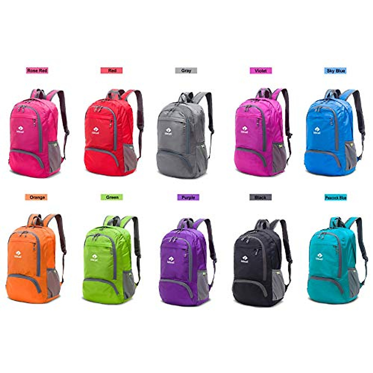 IdealTech Lightweight Packable Backpack (Orange)