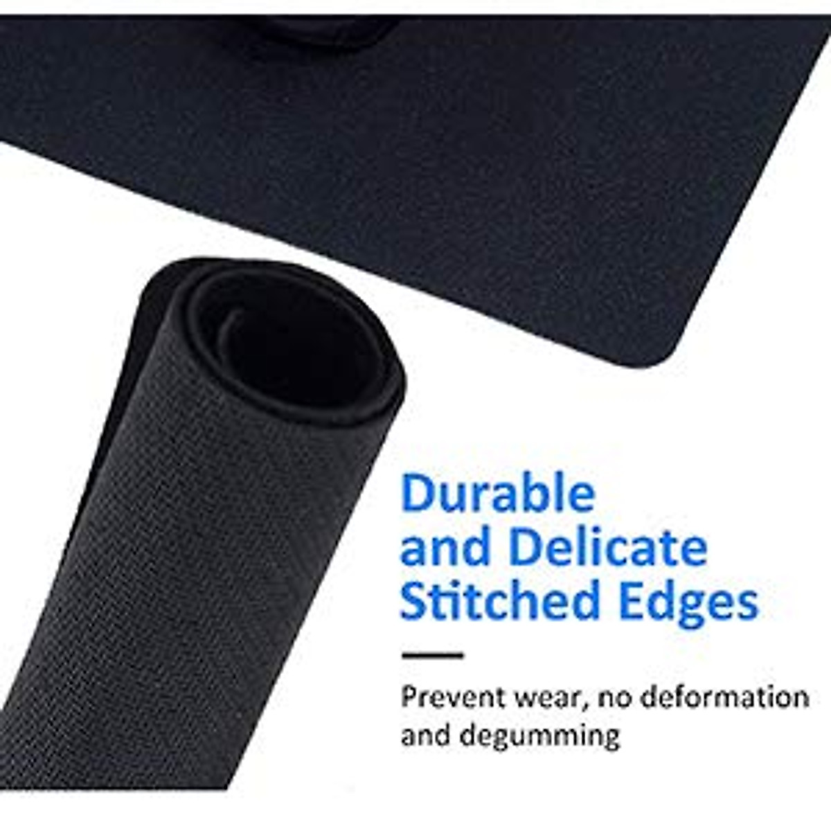 SaiTech IT 5 Pack 2mm Mouse Pad with Stitched Edges Non-Slip Rubber Base, Premium-Textured and Waterproof Mousepads Bulk, Mouse Pad for Computers, Laptop, Office & Home, 8.66 x 7.1 inch