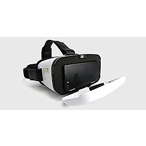 AS SEEN ON TV! Dynamic Virtual Viewer (DVV) 3D Glasses | Smartphone Video Virtual Reality VR Headset Player -- (Black/White) IOS
