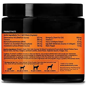 Pet Honesty Hip & Joint Health - Dog Joint Supplement Support for Dogs with Glucosamine Chondroitin, MSM, Turmeric - Glucosamine for Dogs Soft Chews - Advanced Pet Joint Support and Mobility - 2 Pack