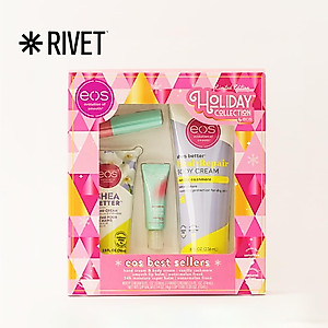 eos Holiday Skin Care Gift Set- Vanilla Cashmere Body & Hand Cream, Watermelon Frosé Lip Butter & Balm, Made for Sensitive Skin, 4-Pack