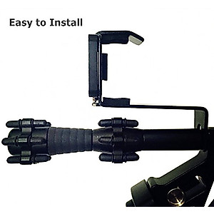 Bow Phone Mount for The Use of Camera of iPhone, Samsung, GoPro Smartphone Bow Holder Accessory Photos and Video Archery Hunting Moment Outdoor Compound Bow Hunting, Black
