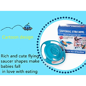 360 -baby Spill Resistant Gyro Bowl with Lid