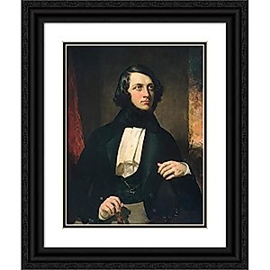 ArtDirect George Peter Alexander Healy 15x18 Black Ornate Frame and Double Matted Museum Art Print Titled: Alexander Van Rensselaer (1837)