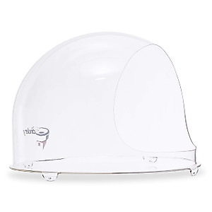 Candery Commercial Cotton Candy Machine Cover - Clear Plastic Bubble Dome Hood with Rubber Grips - Candy Floss Maker Shield - 20.5” Diameter Universal Fit