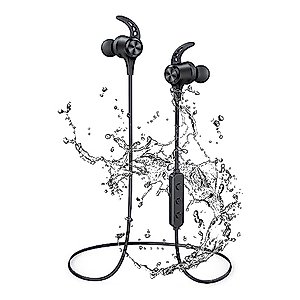 Bluetooth Headphones, Bluetooth 5.2 Stereo aptX Wireless Earbuds Bass Magnetic Neckband IPX7 Waterproof Bluetooth Earbuds Bulit-in Mic with 24H Playtime, Lightweight Earphones for Sport, Gym, Running