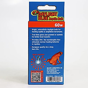 Zoo Med Daylight Blue Incandescent Reptile Bulb 60 Watts