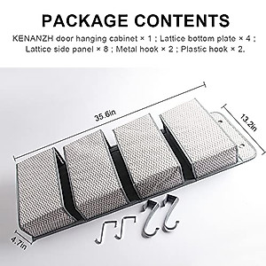 BluOcnMkt 4-Shelf Hanging Closet Organizer Door Hanging Shoe Organizer for Storing Shoes, Cosmetics, Stationery, Sundrie (Blue Dot)