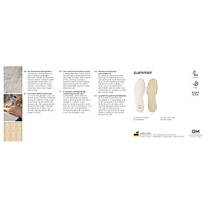 Pedag Summer | Terry Cotton Sockless Insoles | Barefoot Inserts | Handmade in Germany | Absorbs Sweat & Controls Odor | Wear Without Socks | Washable | US 11M/EU 44 | White | 3 Pair