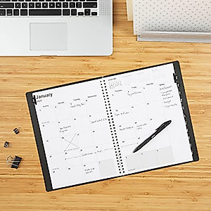 2023 Staples 8-Inch X 11-Inch Monthly Planner, Black (Tr52184-23)