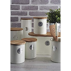 Typhoon Compost Caddy with Carbon Filters, Steel, 2.5 Litre, Cream, 84.5 Female oz/2.6 Quart