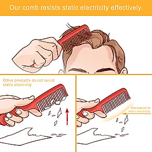 15Pcs Comb With Handle Colorful Styling Handle Comb Set Plastic Round Long Handle Comb Fine Dressing Unbreakable Detangling Hair Comb for Women Toddler, 8 Inch