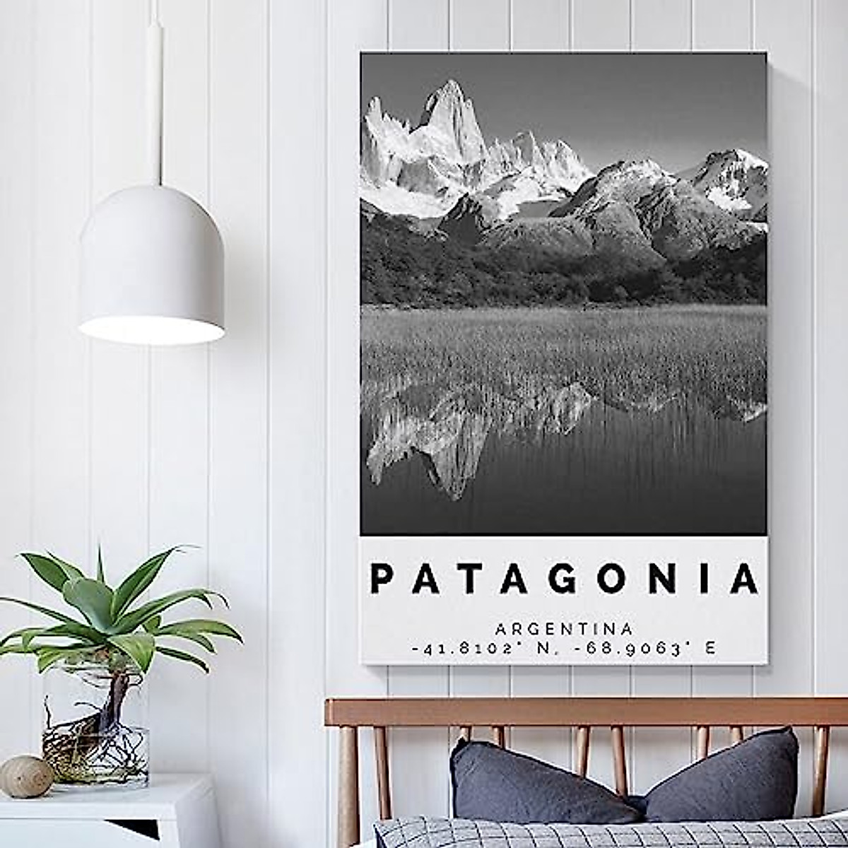 Patagonia Print Black And White Photo, Patagonia Wall Art, Patagonia Travel Poster, Patagonia Photo Canvas Art Poster And Wall Art Picture Print Modern Family Bedroom Decor Posters 24x36inch(60x90cm)