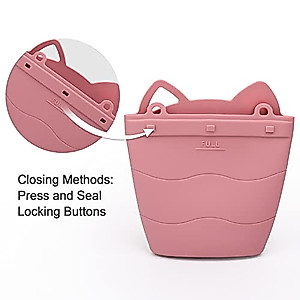 Reusable Snack Bag Set for Kids, Fun Snacks Storage on The Go. Food Grade Silicone, Dishwasher-Safe, Eco-Friendly, Strong Seal with Locking Buttons, Great for Travel, Home BPA Free - Dilovely